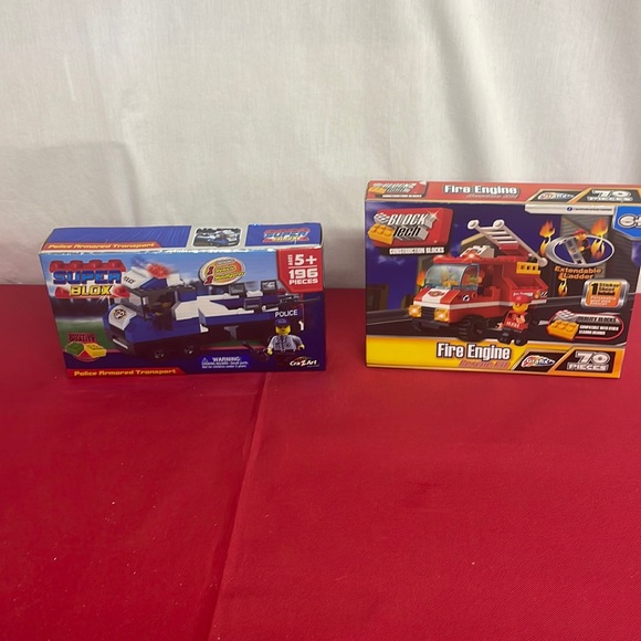 Toys | Super Blox Police Car Figure Block Tech Fire Truck Figure | Poshmark